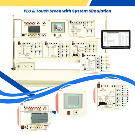 ชุดทดลองการควบคุมกระบวน จำลอง การทางอุตสาหกรรมด้วยตัวประมวลผล Plc และ Hmi K B M Technologies