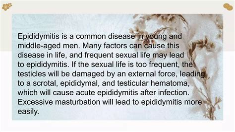 Can Someone Get Epididymitis Due To Excessive Sex Ppt