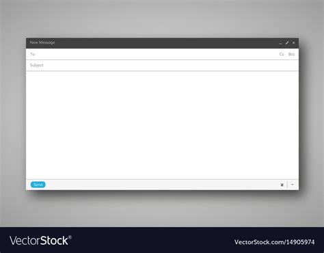 E Mail Blank Template Internet Mail Frame Vector Image