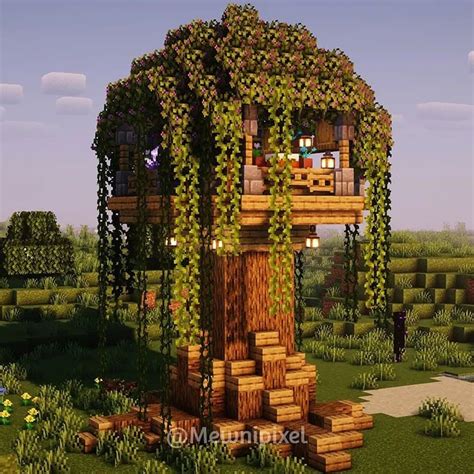 Easy Things To Build In Minecraft Tree House How To Make A Tree