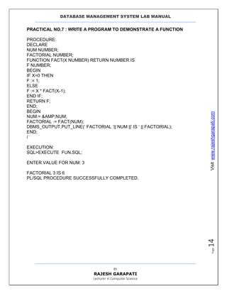 Database Management Systems Lab Manual PDF