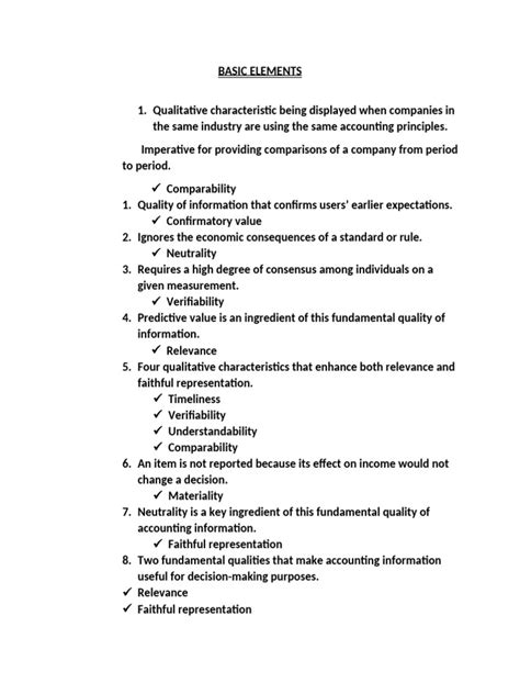Basic Elements Intermediate Pdf Information Accounting