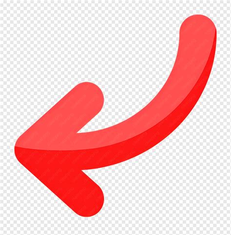 Arrow Left Red Curved Arrow Symbol Cleanpng Kisspng