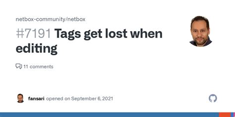 Tags Get Lost When Editing · Issue 7191 · Netbox Communitynetbox · Github