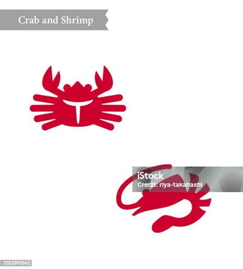 새우와 게 아이콘 물고기와 바다 제품 요소 프리미엄 품질 그래픽 디자인 아이콘 웹 사이트 웹 디자인 흰색 배경 갑각류에 대한 스톡 벡터 아트 및 기타 이미지 Istock