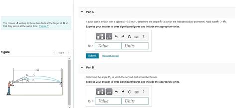 Solved The Man At A Wishes To Throw Two Darts At The Target Chegg Com