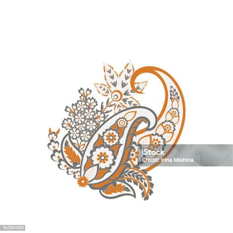 페이즐리 는 고립 페이즐리가 분리 된 카드 꽃 벡터 패턴입니다 자수 꽃 벡터 패턴입니다 0명에 대한 스톡 벡터 아트 및 기타 이미지 Istock