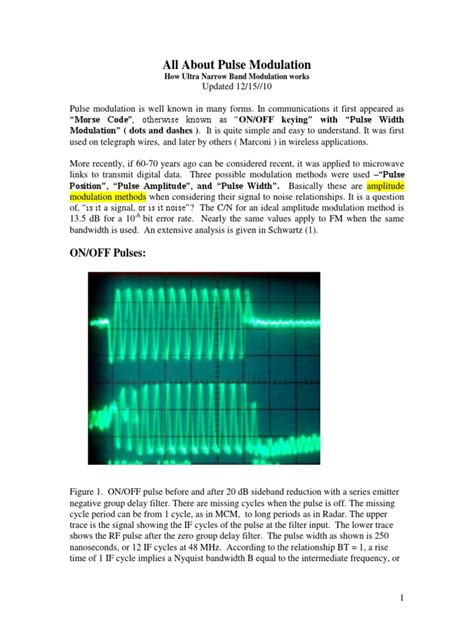 pulses pdf pdf modulation bandwidth signal processing