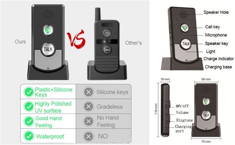 Amazon Com Voice 2Way Intercom Doorbell Two Way Portable Walkie Talkie Operating At 1000m