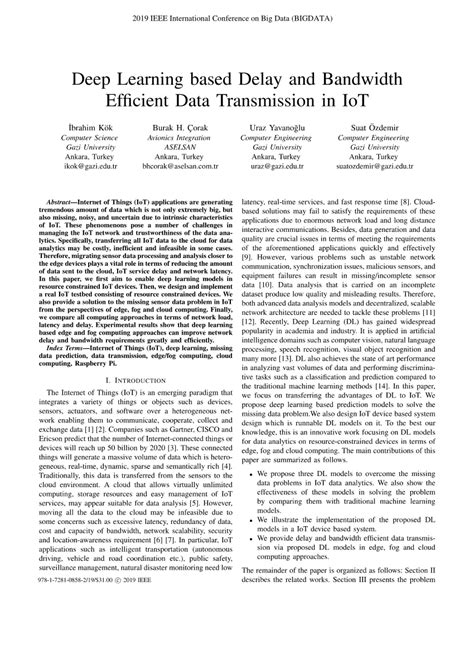 Pdf Deep Learning Based Delay And Bandwidth Efficient Data Transmission In Iot