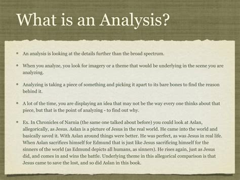 Summary Vs Analysis PPT