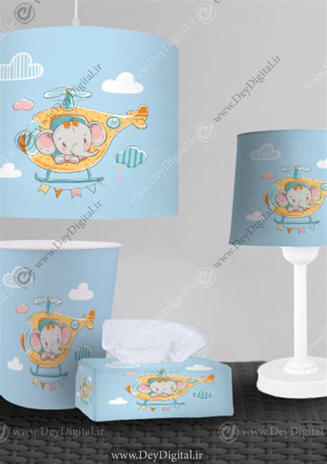 ست لوستر و آباژور ماه و ستاره ای Cs 1123 چاپ دی دکوراسیون داخلی آنلاین چاپی