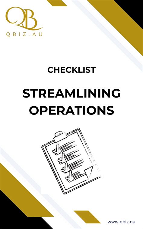 Checklist For Streamlining Operations Boost Efficiency 499 Qbizau