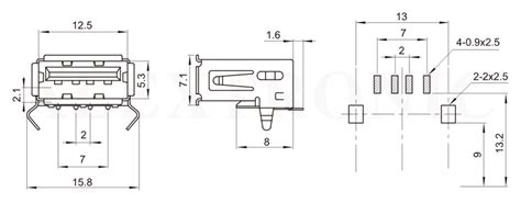 USB Socket ALEXTRONIC Professional In Metal Plastic Parts Electronic Connector Cable