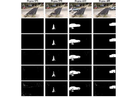 segmentation of sequence seq00 original frames 271 373 410 and 465