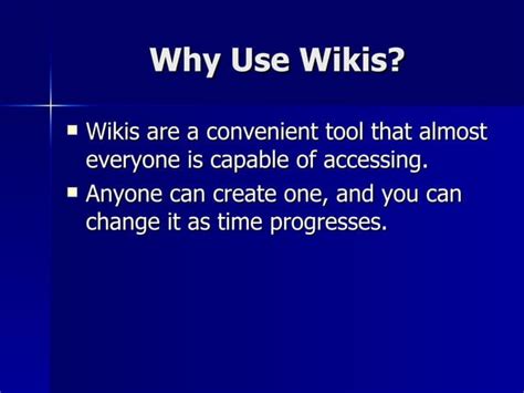 Using Wikis In The Classroom Ppt