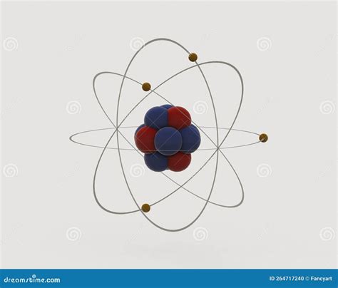Atomic Model Or Structure Background Bohr Atom With Electrons Orbiting The Nucleus Particles