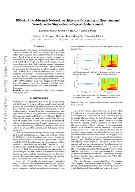 Dbnet A Dual Branch Network Architecture Processing On Spectrum And