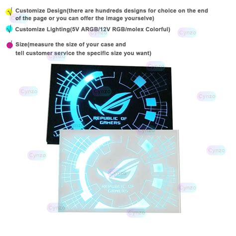 MOD PC Case RGB Lighting Panel Customized ARGB GPU Side Backplate Computer Gaming Decorated