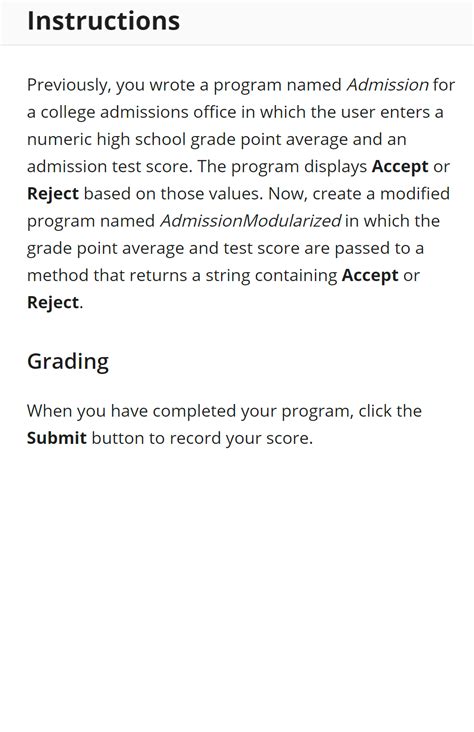 Solved My Acceptorreject Method Is Not Passing The Checks