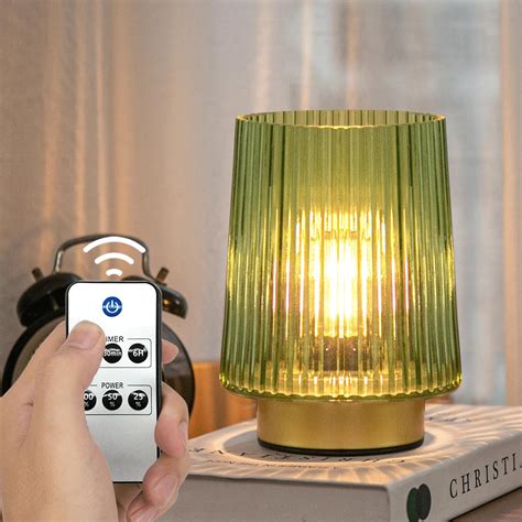 Ularoom Battery Operated Lamp With Remote Control Cordless Table Lamps