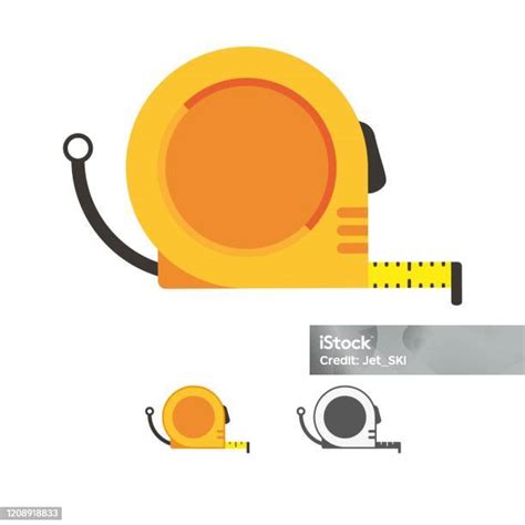 핸드 미터 도구 측정 장비 평평한 스타일의 테이프 측정 벡터 아이콘 룰렛 건설 기호 거리 측정기에 대한 스톡 벡터 아트 및 기타 이미지 거리 측정기 건설 산업 건설