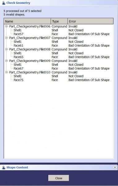 Filegeometrycheck Errors Freecad Documentation
