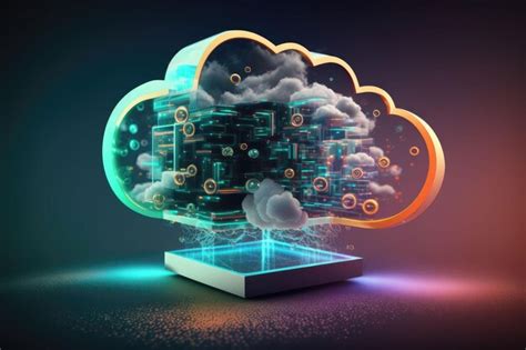 Premium Photo 3d Cloud Big Data Cloud Model Ai Generation