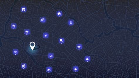 추상지도 도시입니다 위치 시스템이 있는 여러 목적지 마을로 이동하기 위한 방향 표시입니다 위치 시스템 여행을 위한 도시 지도