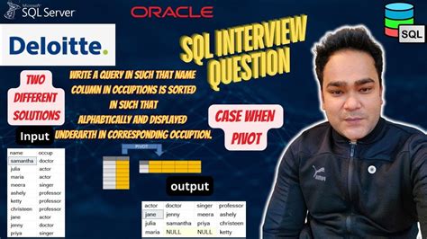 deloitte interview question sql interview question no 19 daily