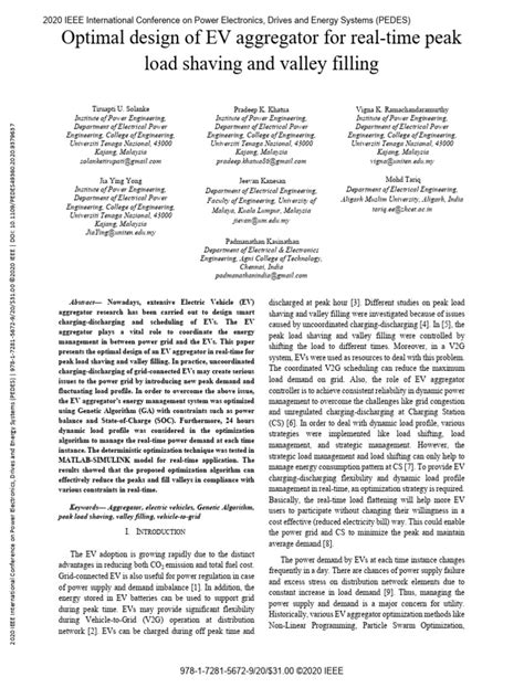 Optimal Design Of Ev Aggregator For Real Time Peak Load Shaving And