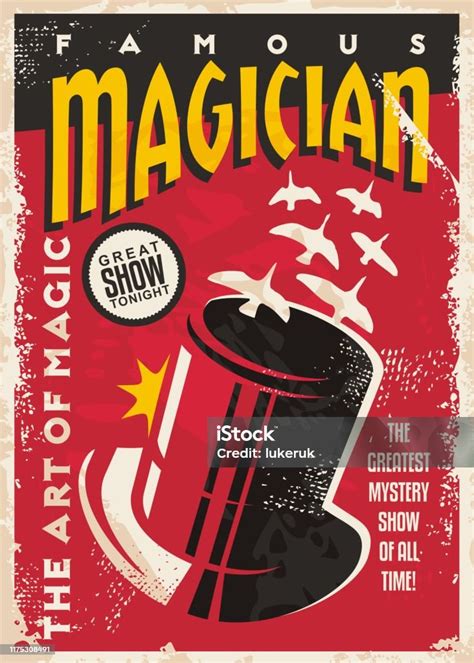 마술 공연을위한 빈티지 포스터 마술사 트릭은 복고풍 전단지 디자인을 보여줍니다 마술사에 대한 스톡 벡터 아트 및 기타 이미지 마술사 복고풍 포스터 Istock