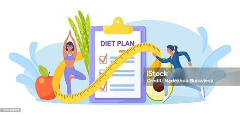 다이어트 계획 체크리스트 과일과 채소로 운동 훈련 및 계획 식단을 하는 사람들 요가를하는 소녀 영양 체중 감량 다이어트 개별