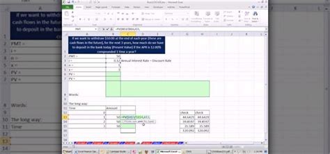 How To Calculate The Present Value Of Annuity In Microsoft Excel