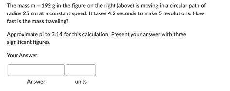 Solved Mass M In Circular MotionIn The Figure On The Left Chegg Com