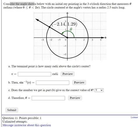 Solved Consider The Angle Shown Below With An Initial Ray