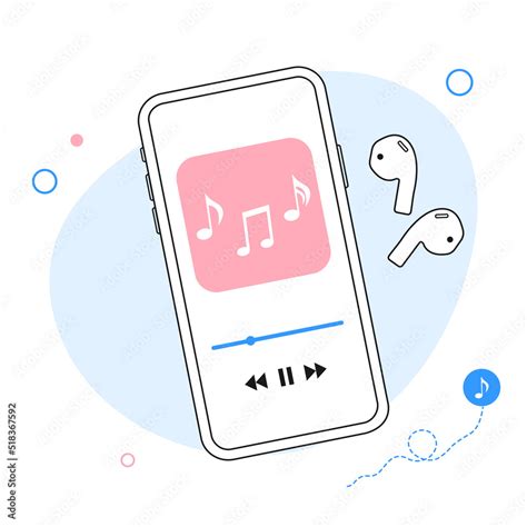 Music Player Interface With Buttoms Loading Bar Sound Wave Sign With