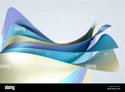 D Rendering Colorful Curves Surface Stock Photo Alamy