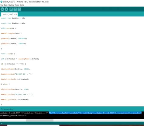 Control An Led With Ldr And Arduino In Proteus