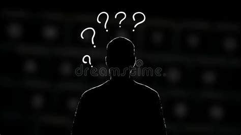 Dark Silhouette Question Marks 2d Animation Question Marks Above The