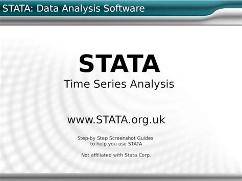 Pptx Stata Time Series Analysis Dokumentips