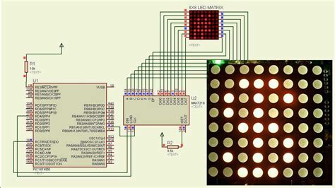 8x8 Dot Matrix Display Datasheet Specifications Pinout And Wiring Guide