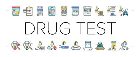 Drug Test Examination Device Icons Set Vector 18992443 Vector Art At Vecteezy