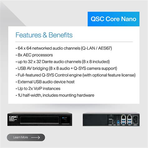 QSC Core Nano Q SYS Network I O Processor