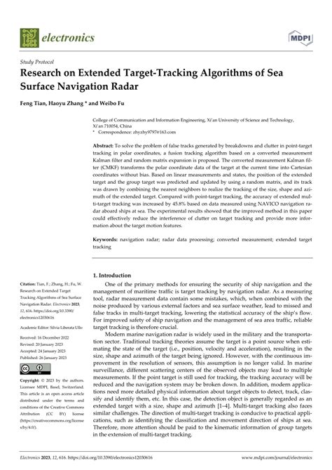 Pdf Research On Extended Target Tracking Algorithms Of Sea Surface Navigation Radar