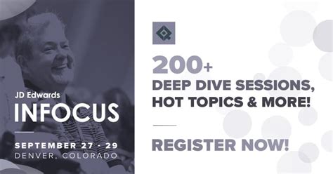 Ward Quarles On Linkedin Register For Jd Edwards Infocus Conference Quest Oracle Community
