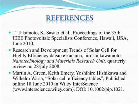 Triple Junction Based High Efficiency Tandem Solar Cells Pptx Physics Science
