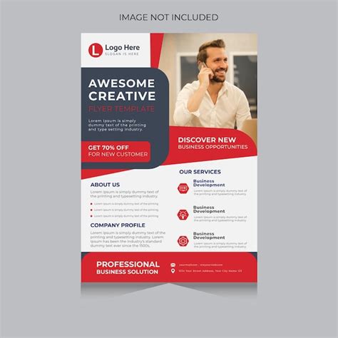 기업 전단지 디자인 서식 파일 프리미엄 벡터