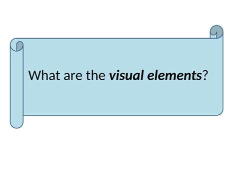 Visual Elements Project Ks3 Year 7 Teaching Resources