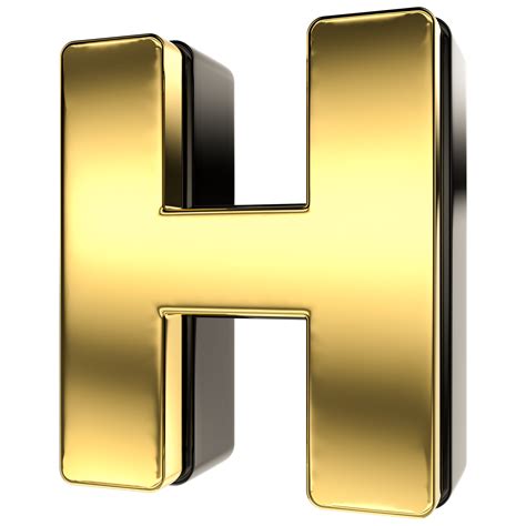 Gold Letter H